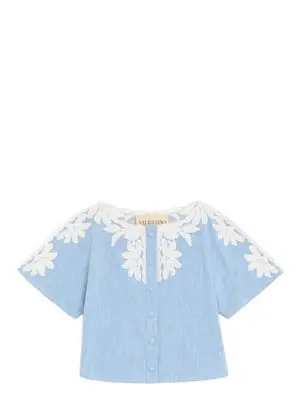 Valentino Garavani Embroidered Shirt - Denim