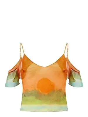 DONDE ESTEBAN Formentera Silk Chiffon Cami - Multicolor