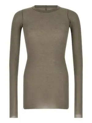 Rick Owens Crew Neck Long-sleeved T-shirt Gray