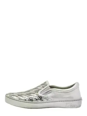 Dior Woven Houndstooth Sneakers - Silver