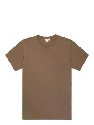 Sunspel Riviera Crew-neck Cotton T-shirt - Brown