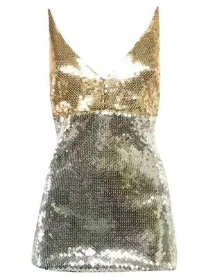Victoria Beckham Sequin-embellished Cami Blouse - Silver