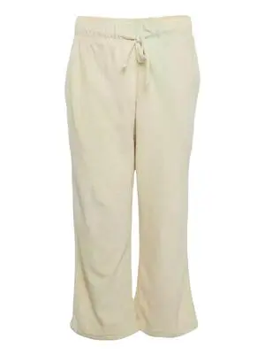 Burberry Cream Terry Cloth Drawstring Wide-leg Trousers - Neutrals