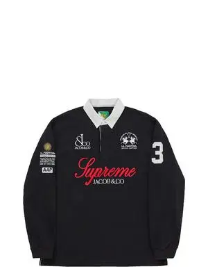 Supreme La Martina Rugby Shirt - Black