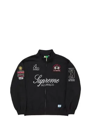 Supreme La Martina X Zip Up Sweatshirt - Black