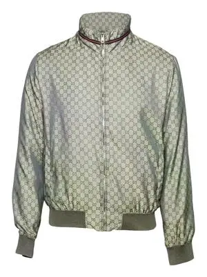 Gucci Gg Monogram Bomber Jacket - Grey