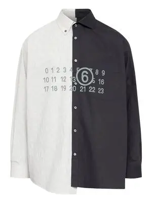 MAISON MARGIELA Two-tone Long-sleeved Shirt - Black