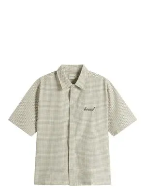 BOUND Gingham Cropped Shirt - Ecru