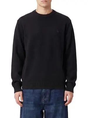 Carhartt Work In Progress Crewneck Cotton Jumper With Embroidered Logo - Black