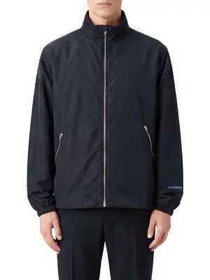 JIL SANDER Jil Sander Technical Fabric Bomber Jacket With High Neck And Logo Blue