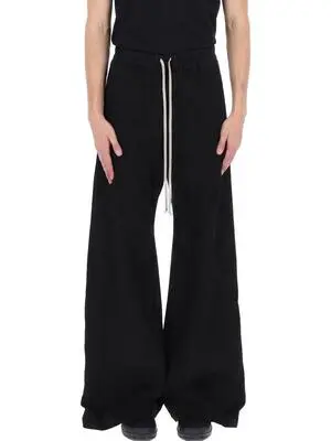 Rick Owens Cotton Wide Leg Trousers - Black