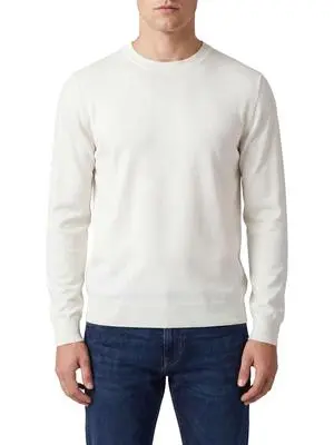 KANGRA Long-sleeved Pure Cotton Crewneck Jumper - Butter