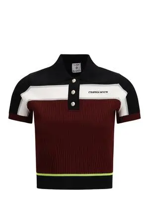 Casablanca Striped Short-sleeve Polo Shirt - Multicolor