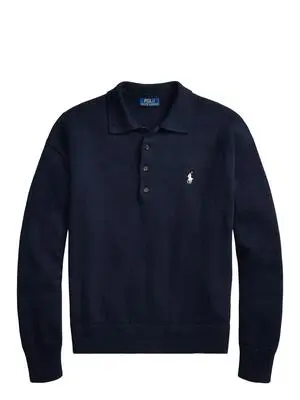 Polo Ralph Lauren Four-button Pullover Sweater - Blue