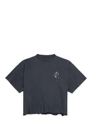 Balenciaga Cropped T-shirt - Black
