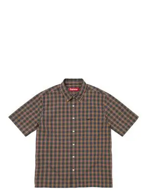 Supreme Plaid Short Sleeve Button Up Shirt - Blue