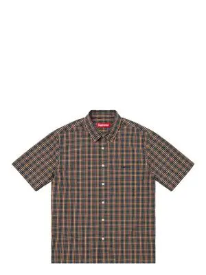 Supreme Plaid Short Sleeve Button Up Shirt - Blue