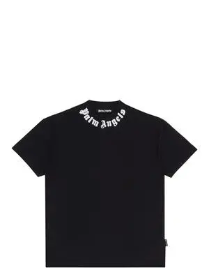 Palm Angels Logo Neck T-shirt - Black