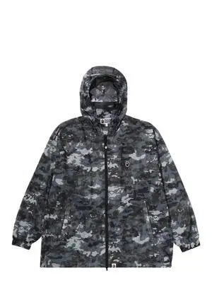 A BATHING APE Multi Pixel Camo Mesh Hoodie Jacket - Black