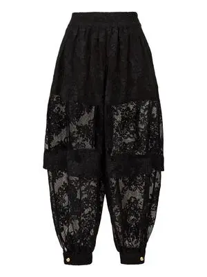 Zimmermann Luna Lace Harem Pants - Black