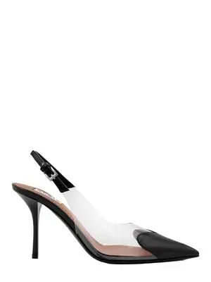 Alaïa Le Coeur Slingback Pumps In Pvc And Leather - Multicolor