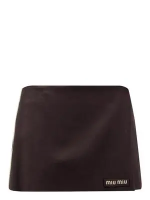 Miu Miu Mohair And Virgin Wool Mini Skirt - Multicolor
