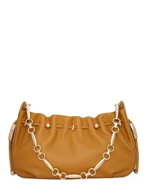 Zimmermann Halcyon Leather Clutch With Drawstring And Chain Strap - Multicolor