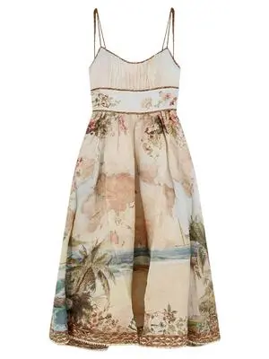 Zimmermann Mahon Linen Dress - Multicolor