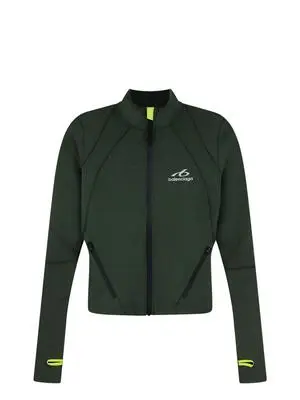Balenciaga Fitted Zip-up Sweatshirt With Cut-out Detail - Multicolor