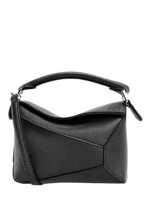 Loewe Puzzle Edge Leather Handbag - Black
