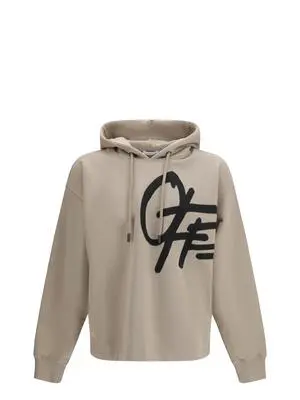 Off-White Spray Logo Skate Hoodie - Cream