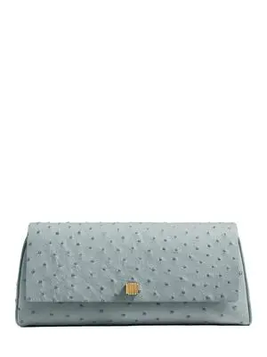 Khaite KHAITE Audrey Clutch In Ostrich Frost