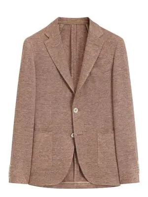 BOSS Slim-fit Linen Jacket - Brown