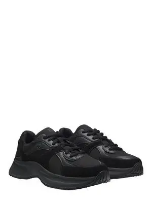 Hugo Canvas And Leather Sneakers - Black