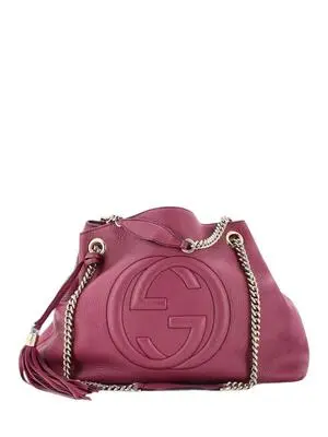 Gucci Soho Chain Strap Leather Medium Shoulder Bag - Pink