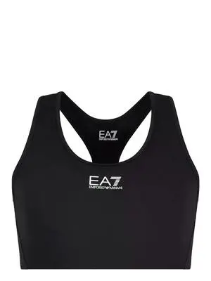 EA7 Logo-print Tank Top - Black