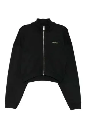 Off-White Arrow Leaves Zip-up Sweatshirt - Black