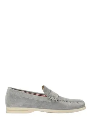 Bally Whipstitch Suede Loafers - Blue