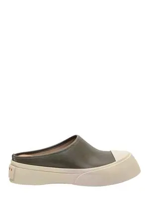 Marni Platform Leather Slip-ons - Green