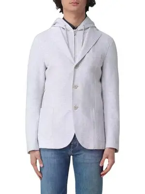 Eleventy Single-breasted Piqué-jersey Blazer - Grey