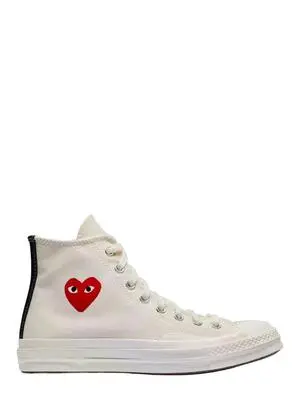 Play Comme Des Garcon X Converse Heart High-top Sneakers - Neutrals