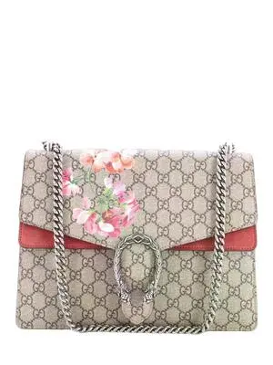 Gucci Dionysus Blooms Print Gg Coated Canvas Medium Shoulder Bag - Brown