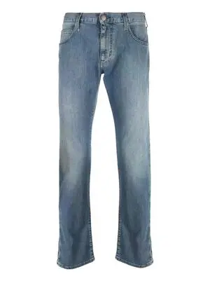 Emporio Armani J45 Straight-leg Twill Jeans - Blue