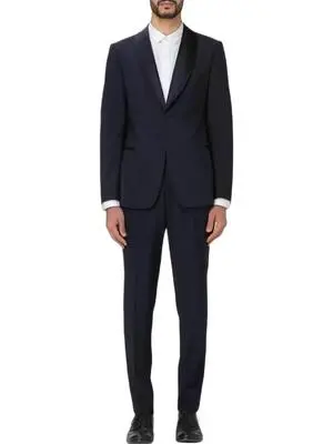 Emporio Armani Single-breasted Virgin Wool Suit - Blue