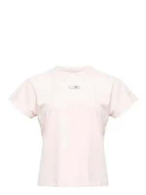 MAISON MARGIELA Cotton T-shirt With Logo Patch - Pink