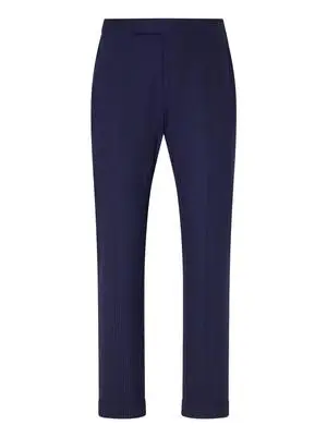 Polo Ralph Lauren Pinstriped Wool-blend Suit Trousers - Blue