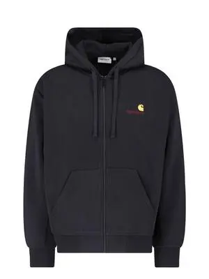 Carhartt Work In Progress American Script" Zip Hoodie - Black