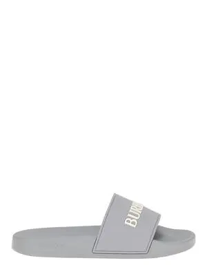 Burberry Logo Slides - Gray