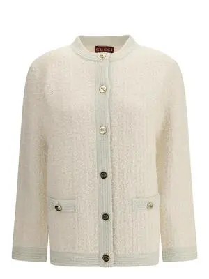 Gucci Bouclé Lamé Wool Cardigan - Multicolor