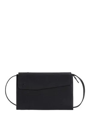 VALEXTRA Valextra Trio Crossbody Bag In Black Calf Leather